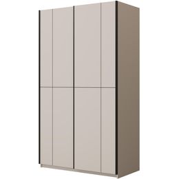 Schiebet&uuml;renschrank Home Affaire "Cube Garderobenschrank incl.kompletter Innenausstattung", kaschmir, B:120cm H:210cm T:61cm, FSC-zertifizierter Holzwerkstoff, Melamin, Metall, Schr&auml;nke, Schiebet&uuml;renschrank, Moderner Kleiderschrank, Schiebet&uuml;renschrank, Garderobe