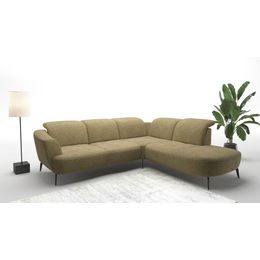 Sit & More Ecksofa SIT & MORE "Zoe", gr&uuml;n (olive), B:300cm H:87cm T:267cm, 100% Polyester, Sofas, Ecksofa, ink.Sitztiefenverstellung, wahlweise mit Kopfteilverstellung