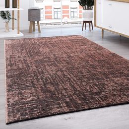 Teppich Paco Home "Melbourne 690", grau (taupe), B:80cm H:4mm L:150cm, Polyester, Teppiche, Teppich, Flachgewebe, modernes Design, ideal im Wohnzimmer & Schlafzimmer