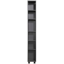 Hochschrank Welltime "Trento, Badm&ouml;bel, Badregal, Regal, Breite 25 cm", grau (grafit), B:25cm H:180cm T:25cm, Schr&auml;nke, Hochschrank, Standregal, Badezimmer-Regal, f&uuml;r viel Stauraum