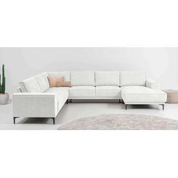 Wohnlandschaft OTTO HOME "OLAND U-Form, XXL, B: 342 cm, Skandi-Design", beige (sand), B:342cm H:85cm T:260cm, 100% Polyester, Sofas, Wohnlandschaft, Skandi-Design in Struktur, Flachgewebe, Luxus-Microfaser, Boucle