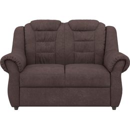 2-Sitzer Home Affaire "Boston", schwarz (charcoal), B:145cm H:102cm T:101cm, 100% Polyester, Sofas, 2-Sitzer, Sofa mit hoher R&uuml;ckenlehne