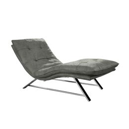 Relaxliege W.Schillig "daily dreams", grau (grau s37), B:75cm H:91cm T:170cm, Stoff S37 (100% Polyester), Sofas, Relaxliege, in Waffelkissen-Optik, wahlweise mit Motor, Kufengestell, in 2 Breiten