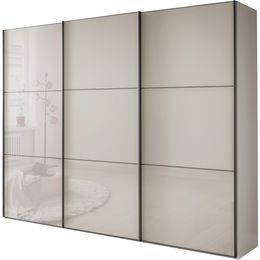 Schwebet&uuml;renschrank Wiemann "Phoenix, Made in Germany, modernes Design, Highlight, Blickfang", champagner, dekor, B:246cm H:236cm T:67cm, Schr&auml;nke, Schwebet&uuml;renschrank, maximaler Staurraum, inkl.Einlegeb&ouml;den, W&auml;scheb&ouml;den u. D&auml;mpfer