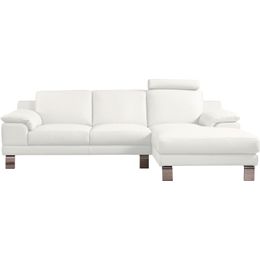 Ecksofa Egoitaliano "Shakira, Design und super Sitzkomfort auf hohem Niveau, tolle Details", wei&szlig;, B:236cm H:84cm T:152cm, Leder &raquo;BULL&laquo; (echtes Rindsleder). Geschliffenes, pigmentiertes und behandeltes Rindsleder mit einer Dicke von 1, 3-1, 5 mm. Dieses Leder zeigt eine ziemlich weiche Hand mit einem halb undurchsichtigen Aussehen. Es handelt sich um ein gesch&uuml;tztes Leder. Eine leichte Deckschicht
