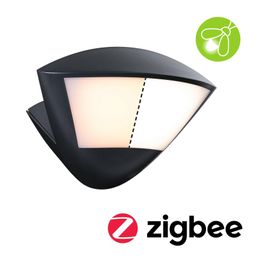 LED Au&szlig;en-Wandleuchte Paulmann "Skyla IP44 226x164mm 10W 840lm 230V Anthrazit Aluminium", grau (anthrazit), B:22,6cm H:13,1cm T:16,4cm, Leuchten, LED Au&szlig;en-Wandleuchte, Smart Home Zigbee 3.0 Bewegungsmelder insektenfreundlich