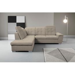 Ecksofa WERK2 "Bonny inkl. Kopfteilverstellung, Bettfunktion, Stauraum, Breite 265cm", beige, B:265cm H:103cm T:215cm, 100% Polyester, Sofas, Ecksofa, Komfortwunder mit Schlaffunktion, verstellbarem Kopfteil & Stauraum.