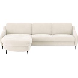 Sit & More Ecksofa SIT & MORE "Soul L-Form", beige (elfenbein), B:296cm H:90cm T:189cm, 100% Polyester, Sofas, Ecksofa, wahlweise mit Bettfunktion