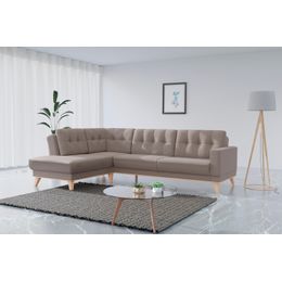 Sit & More Ecksofa SIT & MORE "Lavida L-Form", grau (elefant), B:298cm H:90cm T:198cm, 100% PES, Sofas, Ecksofa, wahlweise mit Kippfunktion und Bettkasten