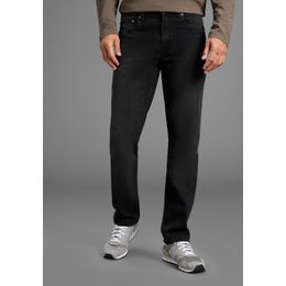 Straight-Jeans Arizona, Herren, Gr. 50, U + N + S Gr, schwarz used, Denim/Jeans, Obermaterial: 84% Baumwolle, 14% Polyester, 2% Elasthan, unifarben, straight fit lang, Jeans Straight-Jeans, gerader Schnitt, normale Leibh&ouml;he, mit Knopf- und Rei&szlig;verschluss
