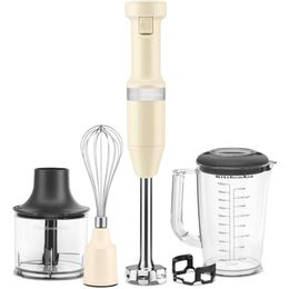 KitchenAid Stabmixer "5KHBV83EAC ALMOND CREAM", beige (creme), B:9,05cm H:41,4cm T:6,35cm, Mixer, Stabmixer
