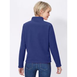 Fleeceshirt Classic Basics "Fleece-Shirt", Damen, Gr. 52, blau (royalblau), 100% Polyester, unifarben, ohne Ausschnitt, Shirts Fleeceshirt