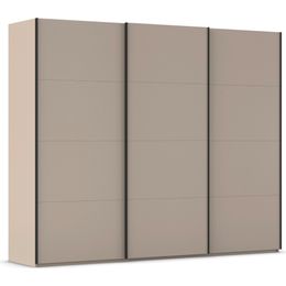 Schwebet&uuml;renschrank Rauch "Kleiderschrank Schrank Garderobe Schlafzimmerschrank SCALE-FYRA", grau (fango, griffleisten schwarz), B:271cm H:223cm T:68cm, Holzwerkstoff, Schr&auml;nke, Schwebet&uuml;renschrank, edle viergeteilte T&uuml;ren viele Farben und Griff-Farben MADE IN GERMANY