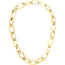 Edelstahlkette Calvin Klein "HARMONIOUS CONNECTION", gold (gelbgoldfarben, wei&szlig;), Halsketten, Damen, Edelstahl, L: 48, Edelstahlkette, mit Glasstein