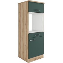 Midischrank Optifit "Bella", gr&uuml;n (steingr&uuml;n, wildeiche, wildeiche), B:60cm H:174,4cm T:60cm, Holzwerkstoff, Schr&auml;nke, Midischrank, Breite 60 cm, Nischenma&szlig;e B/T/H 56,7/55,5/59,2 cm