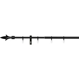 Gardinenstange mydeco "lance" Gr. 1, schwarz, L:240cm &Oslash;:16mm, Aluminium, Gardinenstangen, Gardinenstange