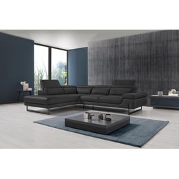 Ecksofa Egoitaliano "Queenie, extravagantes Sofa mit erstklassigem Sitzkomfort", schwarz, B:284cm H:95cm T:108cm, Luxus-Microfaser (100% Polyester) Leder &raquo;BULL&laquo; (echtes Rindsleder). Geschliffenes, pigmentiertes und behandeltes Rindsleder mit einer Dicke von 1, 3-1, 5 mm. Dieses Leder zeigt eine ziemlich weiche Hand mit einem halb undurchsichtigen Aussehen. Es handelt sich um ein gesch&uuml;tztes Leder.