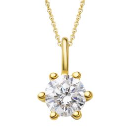 Kettenanh&auml;nger ONE ELEMENT "0.15 ct Diamant Brillant Anh&auml;nger aus 585 Gelbgold", gold, Schmuckanh&auml;nger, Damen, 0,15 SI = kleine Einschl&uuml;sse mit Brillant, Gelbgold 585, Kettenanh&auml;nger