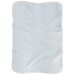 Babydecke Biederlack "Babydecke Cotton", blau, B:75cm L:100cm, Baumwolle, Wohndecken, Babydecke, 75 x 100, mit Zierstich