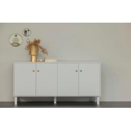 Sideboard Woood "Madu", grau, Kiefer, Holzwerkstoff, Sideboards, Sideboard, Kommode aus Kiefernholz, aus Stauraum H 78 cm x B 160 cm x T 46 cm
