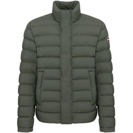 Daunenjacke COLMAR "MENS DOWN JACKET", Herren, Gr. 52, gr&uuml;n, Web, Obermaterial: 100% Nylon. Futter: 100% Nylon. Wattierung: 90% Entendaune, 10% Entenfeder, unifarben, regular fit normal, hoch geschlossener Ausschnitt, abgesteppte Kante, Jacken Daunenjacke, regular fit, mit hohem Stehkragen