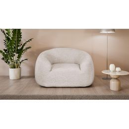 Sessel "YANI Relaxsessel, Loungesessel, Ma&szlig;e B/T/H: 127/96/76 cm", beige, B:127cm H:76cm T:96cm, 100% Polyester, LeGer Home by Lena Gercke, Sessel, Sessel, organische Form, mit Wellenunterfederung, auch in Boucl&eacute;
