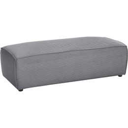 Hocker Home Affaire "NEU: SHERWOOD XXL, Polsterhocker, Cord, Webstoff", grau (dunkelgrau), B:130cm H:44cm T:60cm, 100% Polyester, Hocker, Hocker, rechteckig, bequemer Sitzkomfort, 130/60/44 cm, Krokodilverbinder