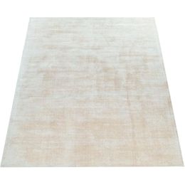 Teppich Paco Home "Glori 330", beige (creme), B:80cm H:9mm L:150cm, Viskose, Teppiche, Teppich, Handweb, Kurzflor, 100% Viskose, handgewebt, mit leichtem Schimmer