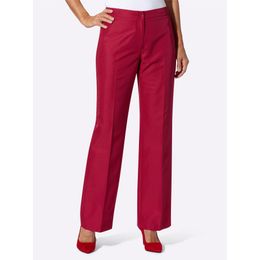 Marlene-Hose Classic Basics, Damen, Gr. 44, Normalgr&ouml;&szlig;en, rot, 100% Polyester, unifarben, Hosen Marlene-Hose