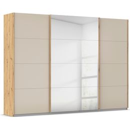 Schwebet&uuml;renschrank OTTO HOME "Kleiderschrank Kleiderschr&auml;nke Schrank Garderobe AGORDO mit Glasfront", beige (eiche artisan, glas beige (champagner)), B:315cm H:229cm T:62cm, Holzwerkstoff, Schr&auml;nke, Schwebet&uuml;renschrank, durchdachte Innenausstattung, in 4 Breiten und 2 H&ouml;hen MADE IN GERMANY