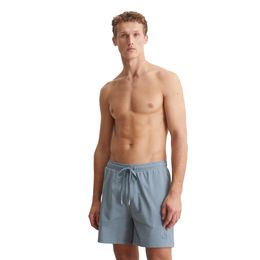 Marc O'Polo Relaxshorts MARC O'POLO "Mix & Match Cotton", Herren, Gr. XL, N-Gr, blau (blau mirage), Single Jersey, Obermaterial: 100% Baumwolle, gemustert, bequem kurz, Hosen Relaxshorts, mit elastischem Bund