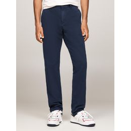 Chinohose Tommy Jeans "TJM RYAN TWILL CHINO", Herren, Gr. 34, L&auml;nge 34, blau (schwarz night navy), Web, Obermaterial: 100% Baumwolle, unifarben, regular fit normal, Hosen Chinohose, mit Logo-Patch
