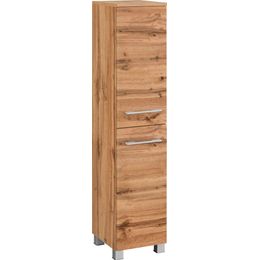 Midischrank Welltime "Soria", braun (eichefarben, eichefarben), B:30cm H:135cm T:35cm, Schr&auml;nke, Midischrank