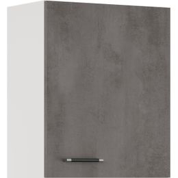 H&auml;ngeschrank IMPULS K&Uuml;CHEN "Prag und Valencia", Breite/H&ouml;he: 60/72,3 cm", grau (beton, optik schiefer dunkelgrau), B:60cm H:72,3cm T:34,2cm, Dekorfolie, Holzwerkstoff, Schr&auml;nke, H&auml;ngeschrank, vormontiert, mit Soft-Close, mit Dreht&uuml;r