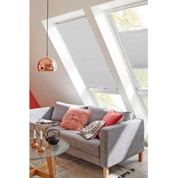 Dachfensterplissee SUNLINES "StartUp Style Honeycomb VD", wei&szlig; (wei&szlig;, wei&szlig;), B:117,3cm H:141,7cm, Obermaterial: 100% Polyester, Plissees, Dachfensterplissee, mit F&uuml;hrungsschienen