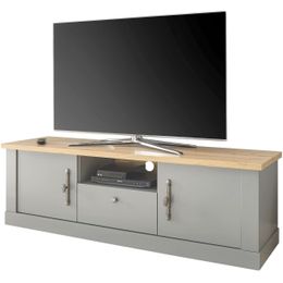 Lowboard Home Affaire "CHAMBORD", grau (lichtgrau), B:155cm H:48cm T:44cm, Sideboards, Lowboard, Breite ca. 155 cm