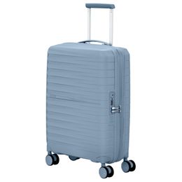 Hartschalen-Trolley American Tourister "FASTFORWARD, verschiedene Gr&ouml;&szlig;en und Farben", Damen, Gr. B/H/T: 40cm x 55cm x 20cm 36 l, blau (steel blau), Polypropylen, unifarben, Koffer Hartschalen-Trolley, Hartschalen-Koffer personalisierbar TSA-Schloss Volumenerweiterung