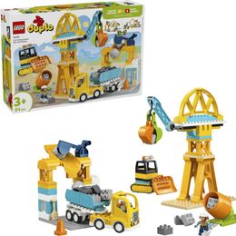 Konstruktionsspielsteine Lego "Baustelle mit Baufahrzeugen &ndash; 3-in-1-Set (10476), Lego DUPLO Town", bunt, Spielbausteine, Kinder, Kunststoff, Konstruktionsspielsteine, Made in Europe, Topseller