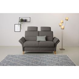 2-Sitzer Home Affaire "Westerland", grau, B:166cm H:90cm T:89cm, 98% Polyester 2% Polyamid, Sofas, 2-Sitzer, Federkern-Polsterung. wahlweise mit Armlehnfunktion
