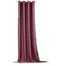 Weckbrodt-Gardinen Vorhang WECKBRODT "Jasper" Gr. 1, rot (weinrot), B:140cm H:245cm, Jacquard, Polyester, Gardinen, Vorhang, Jacquard, &Ouml;sen, toller 3D-Effekt, blickdicht, Gardine, Store