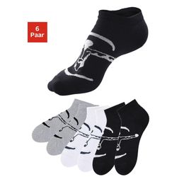 Sneakersocken Chiemsee, Damen, Gr. 43-46, schwarz-wei&szlig; (schwarz, wei&szlig;, grau), Baumwolle, Elasthan, Polyamid, melange, elastisch, Socken Sneakersocken, ideal f&uuml;r Sport & Freizeit