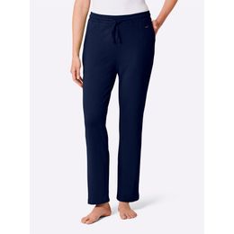 Dehnbund-Hose feel good, Damen, Gr. 18/19, Kurzgr&ouml;&szlig;en, blau (marine), 50% Baumwolle, 50% Polyester, unifarben, Hosen Dehnbund-Hose