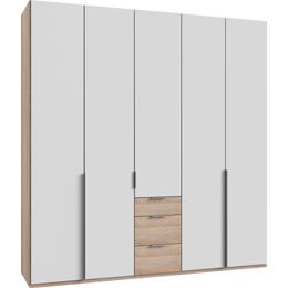 Kleiderschrank wimex "New York", wei&szlig; (struktureichefarben hell, front wei&szlig;), B:225cm H:236cm T:58cm, Schr&auml;nke, Kleiderschrank, wahlweise 208 oder 236cm hoch