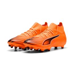 Fu&szlig;ballschuh Puma "ULTRA 6 MATCH+ FG/AG", Gr. 44, heat fire, Puma schwarz, glowing rot, Synthetik, Schuhe Fu&szlig;ballschuh, f&uuml;r Rasenpl&auml;tze