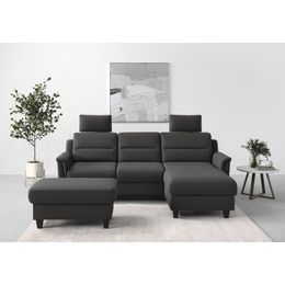 Sit & More Ecksofa SIT & MORE "Far&ouml; L-Form", grau (fango), B:234cm H:90cm T:168cm, Sofas, Ecksofa, inklusive Federkern, wahlweise mit Bettfunktion und Bettkasten