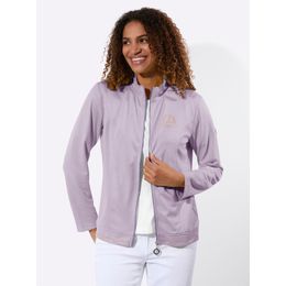 Shirtjacke Casual Looks "Shirtjacke", Damen, Gr. 46, flieder, 50% Modal, 44% Polyester, 6% Elasthan, unifarben, Shirts Shirtjacke
