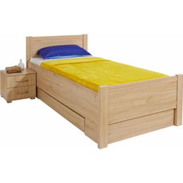 Bett Priess "Husum Schlafzimmer Jugendzimmer Rahmenbett", braun (livornobuchefarben), B:130cm H:85cm L:208cm, Betten, Bett, mit Komforth&ouml;he verschiedene Ausf&uuml;hrungen hochwertige Premium Qualit&auml;t