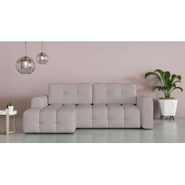 Ecksofa OTTO HOME "Manilla, wahlweise mit Bettfunktion, B/T/H 265/170/91 cm", grau (taupe), B:265cm H:91cm T:170cm, 100% Polyester, Sofas, Ecksofa, L-Form mit Recamiere rechts/links bestellbar, Wellenunterfederung