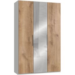 Kleiderschrank wimex "Level by fresh to go", wei&szlig; (wei&szlig;, plankeneichefarben), B:150cm H:236cm T:58cm, Schr&auml;nke, Kleiderschrank, mit Spiegelt&uuml;ren