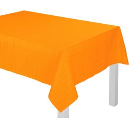 Tischdecke WIRTH "WIRTHNatur" Gr. 5, orange, B:130cm L:220cm, Baumwolle, Tischdecken, Tischdecke